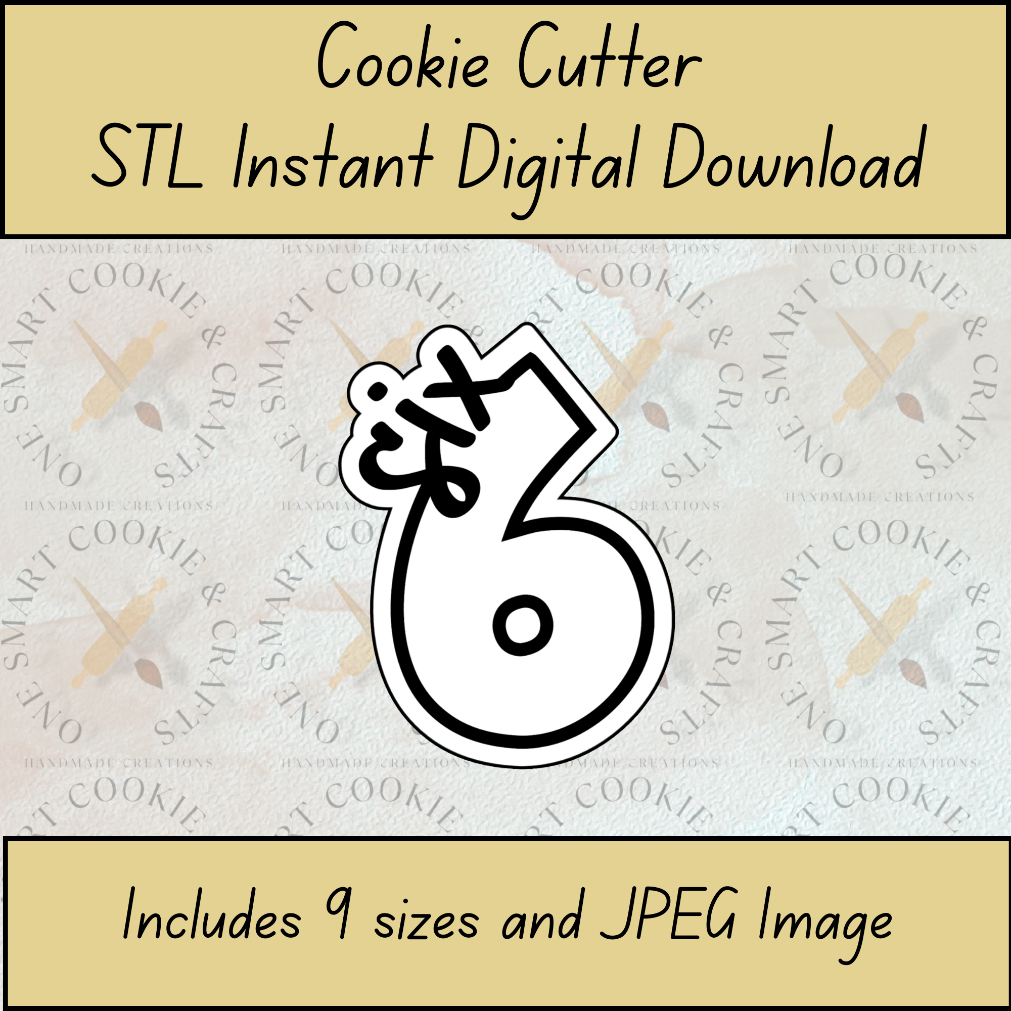 6 Cookie Cutter STL File – One Smart Cookie and Crafts