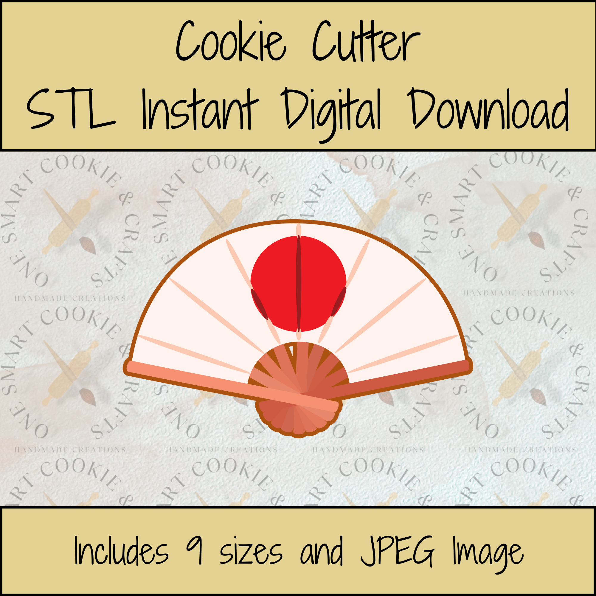 Fan Cookie Cutter STL File – One Smart Cookie and Crafts