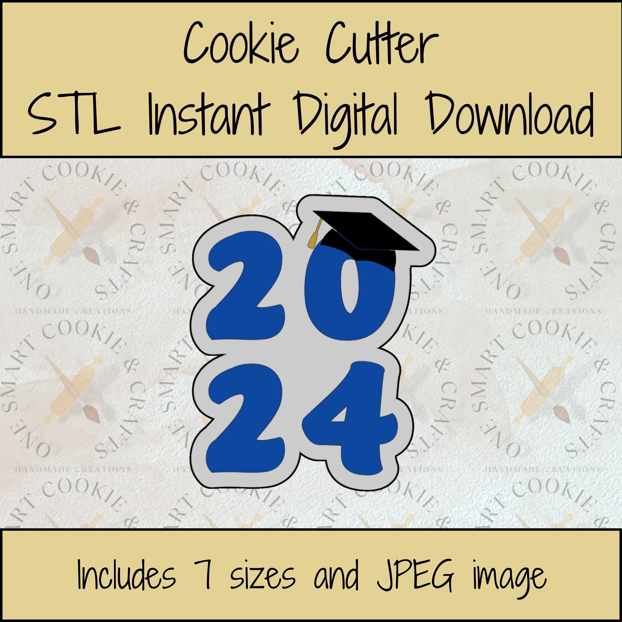 Graduation Cookie Cutter STL File – One Smart Cookie and Crafts